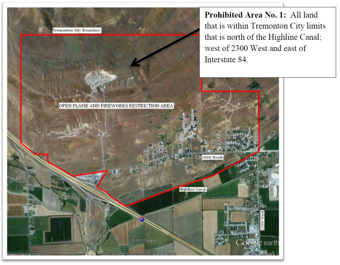 Firework restriction 1 – Tremonton City